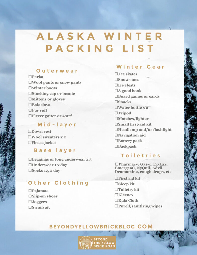 Best Alaska Packing List For Winter Travel