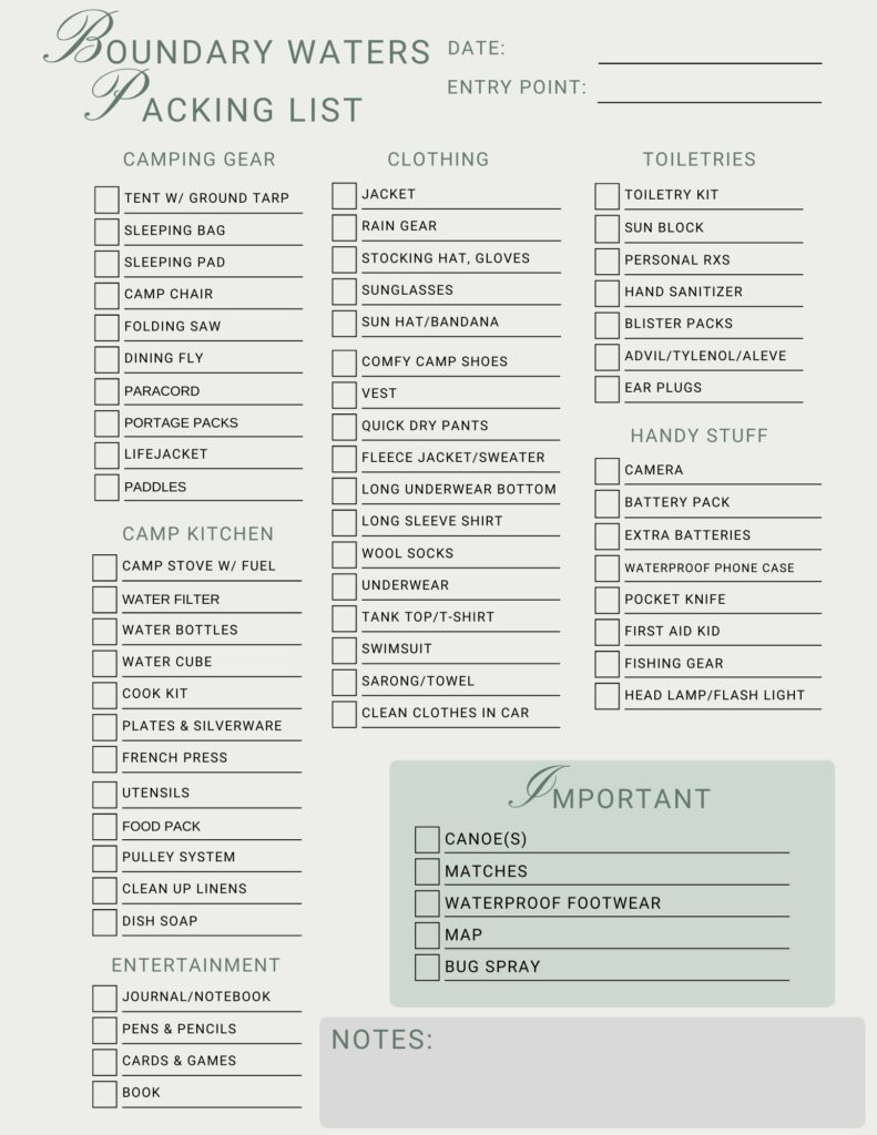 Complete Boundary Waters Packing List For Your Overnight Canoe Trip